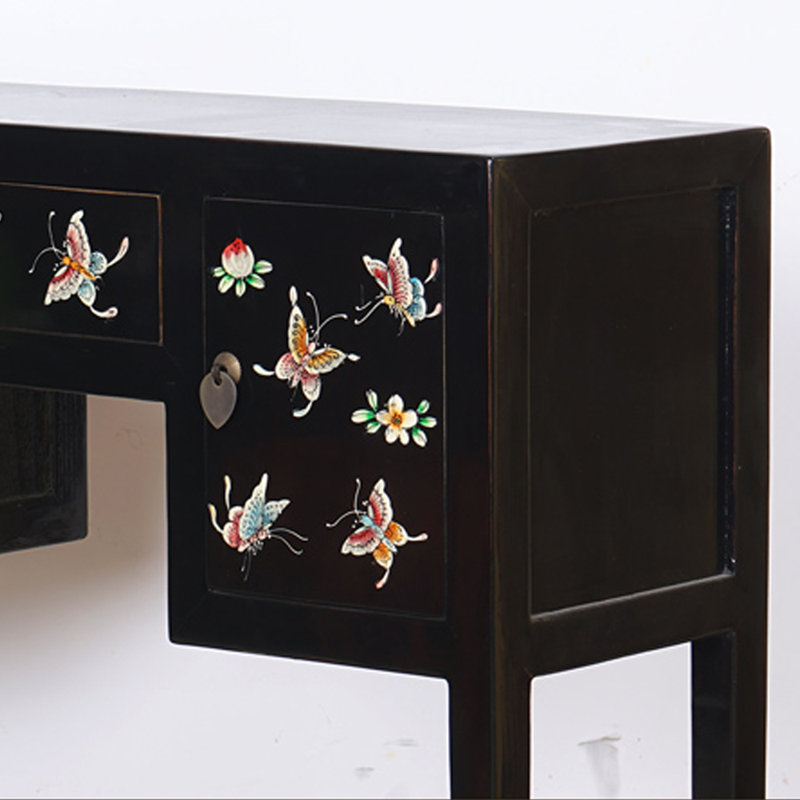 Bungalow Rose Hand-Painted Butterfly Console Table | Wayfair